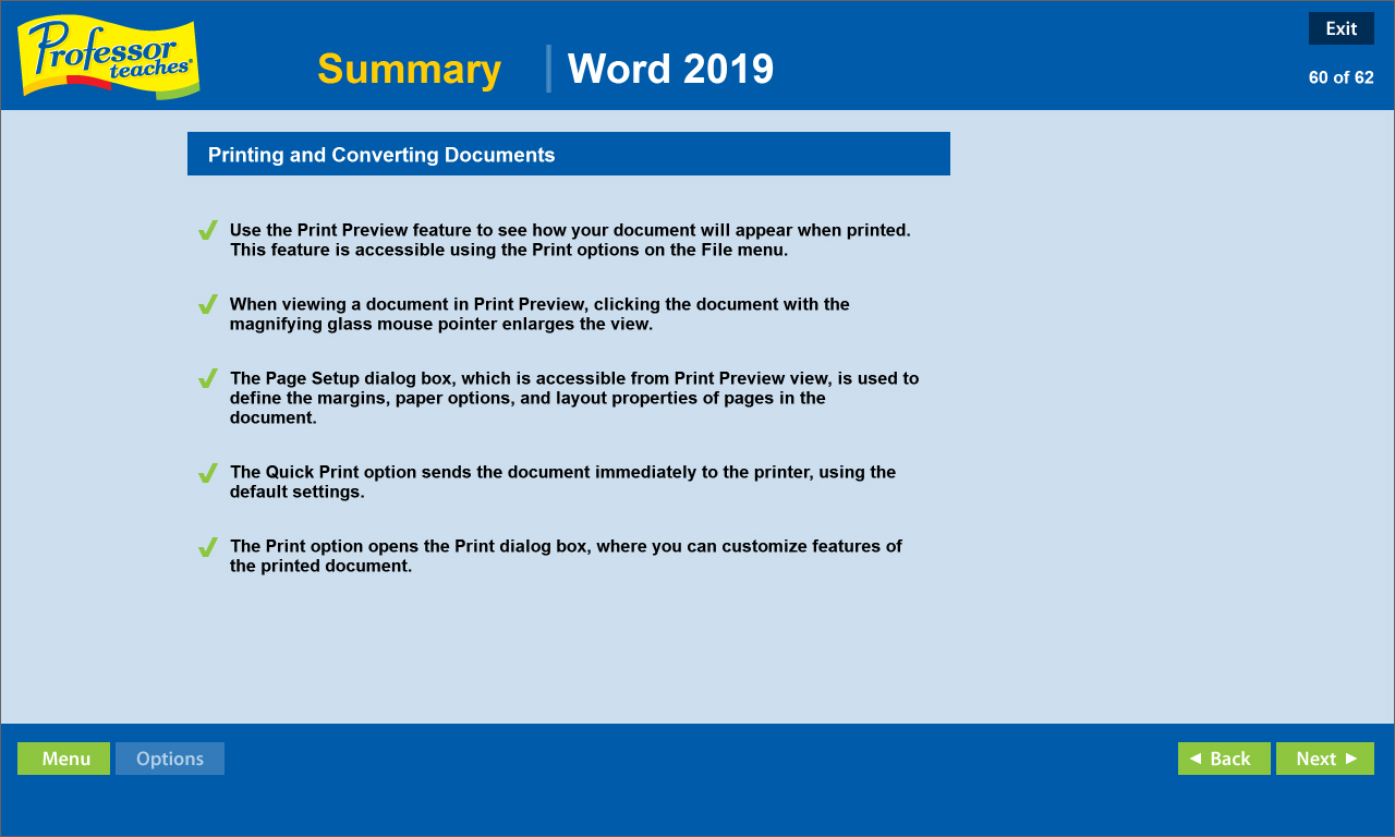 Professor Teaches Word 2019 on Steam