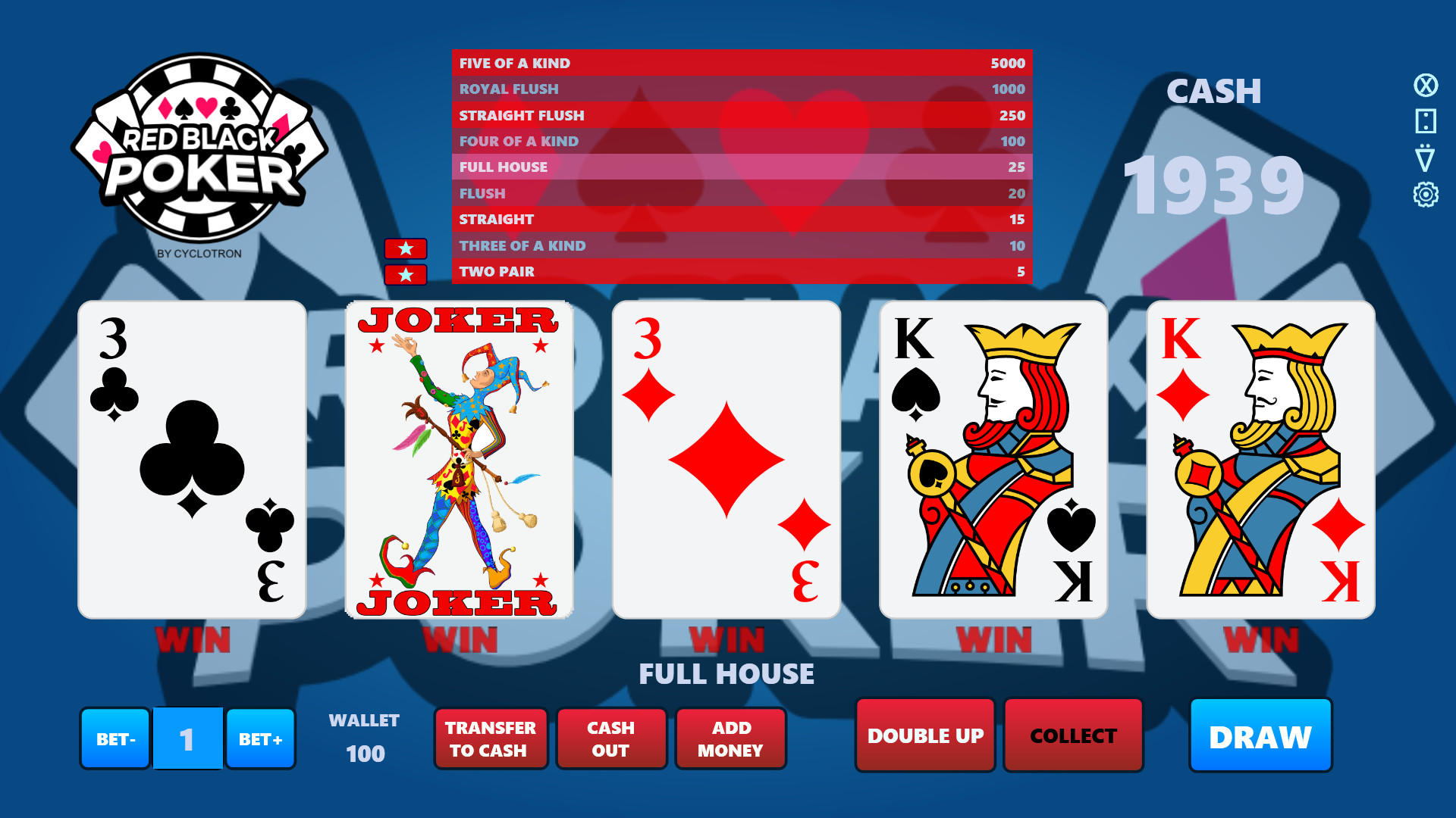 Red Black Poker on Steam