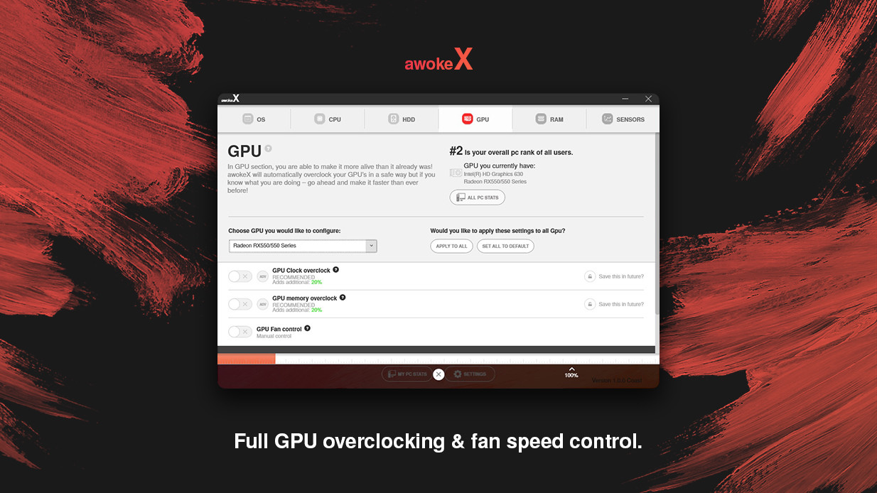 awokeX - PC performance booster on Steam
