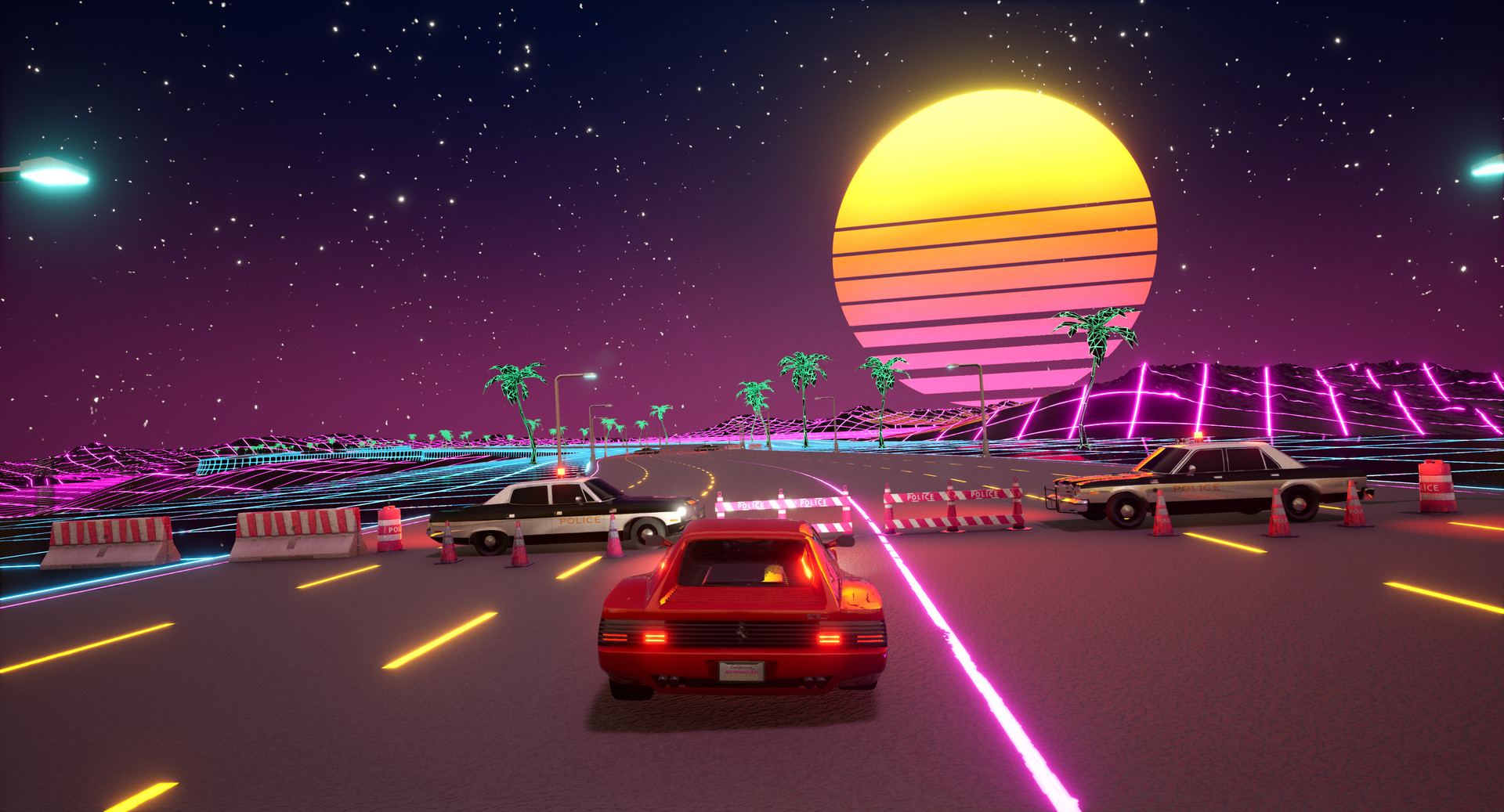 Hemat 70% untuk Cyber OutRun di Steam