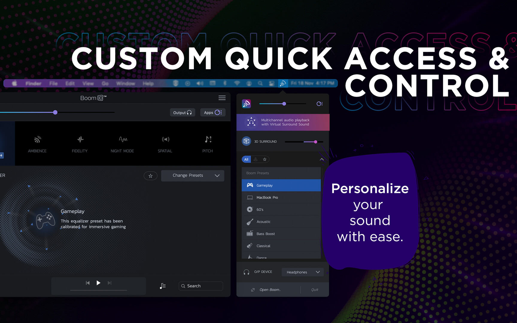 Boom 3D Mac: Volume Booster, Equalizer and 3D surround sound in games ...