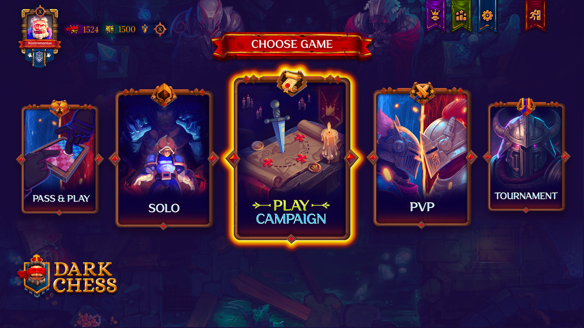 Save 30% on Dark Chess on Steam