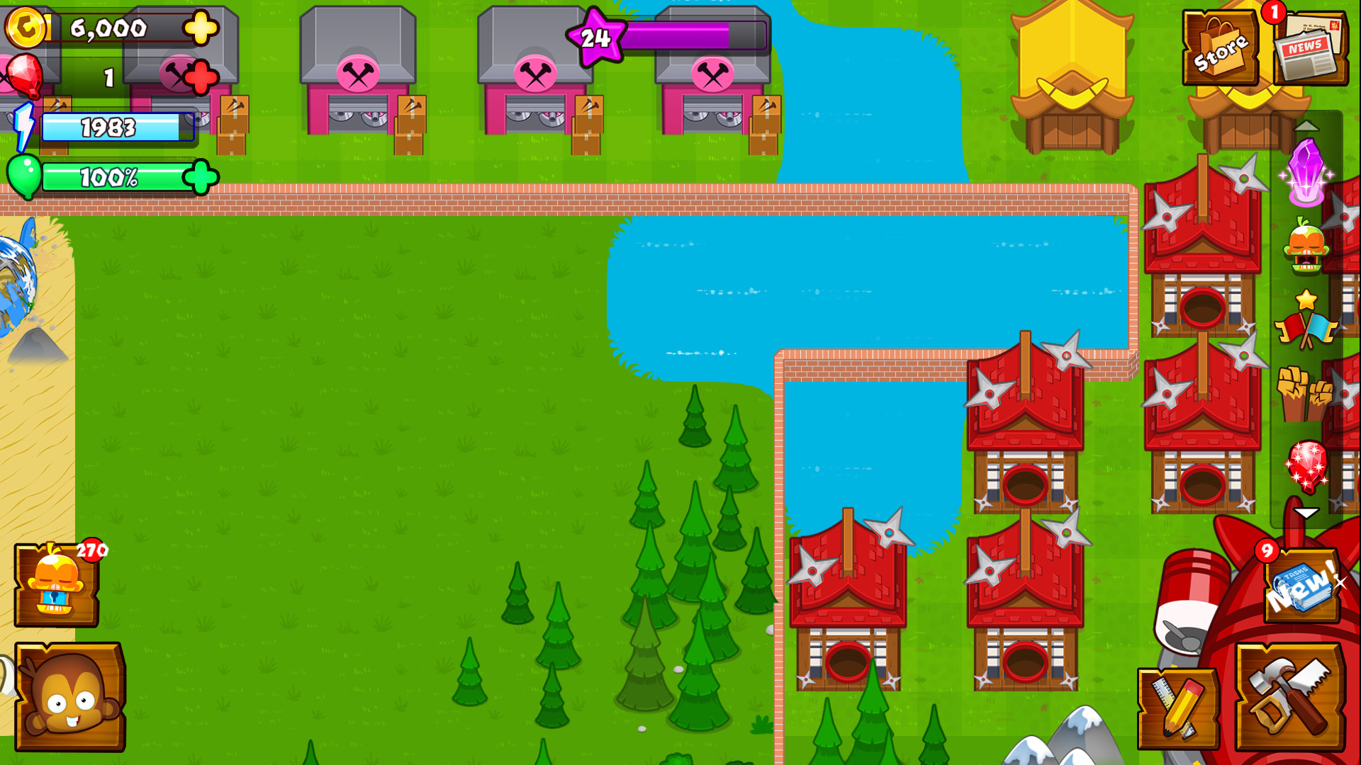 Bloons Monkey City - Brick City Walls on Steam