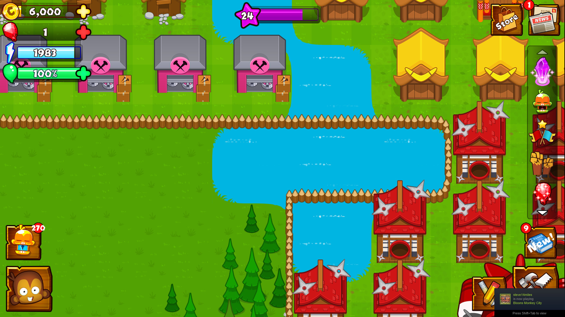 Bloons Monkey City - Log City Walls on Steam