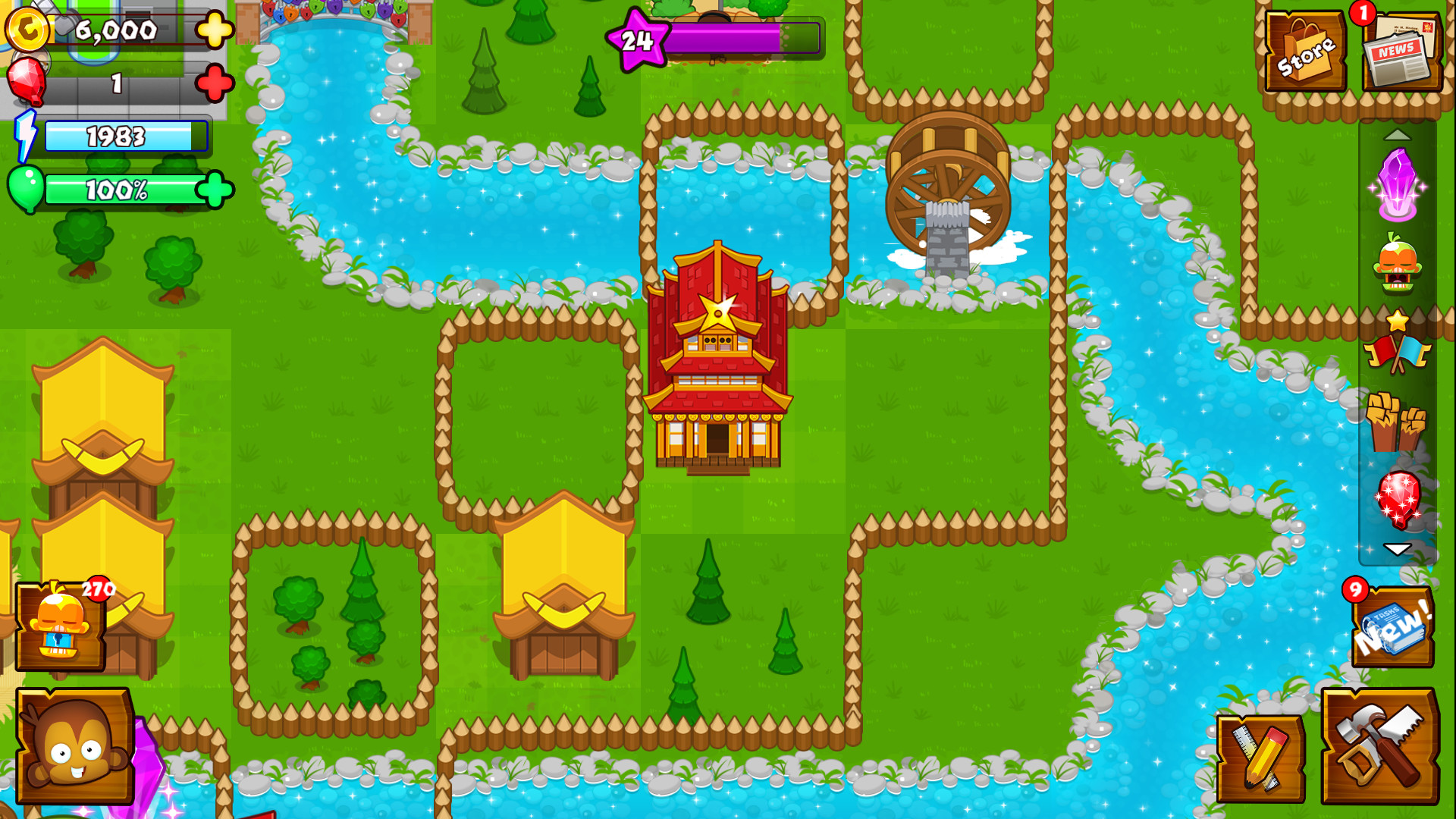 Bloons Monkey City - Log City Walls on Steam