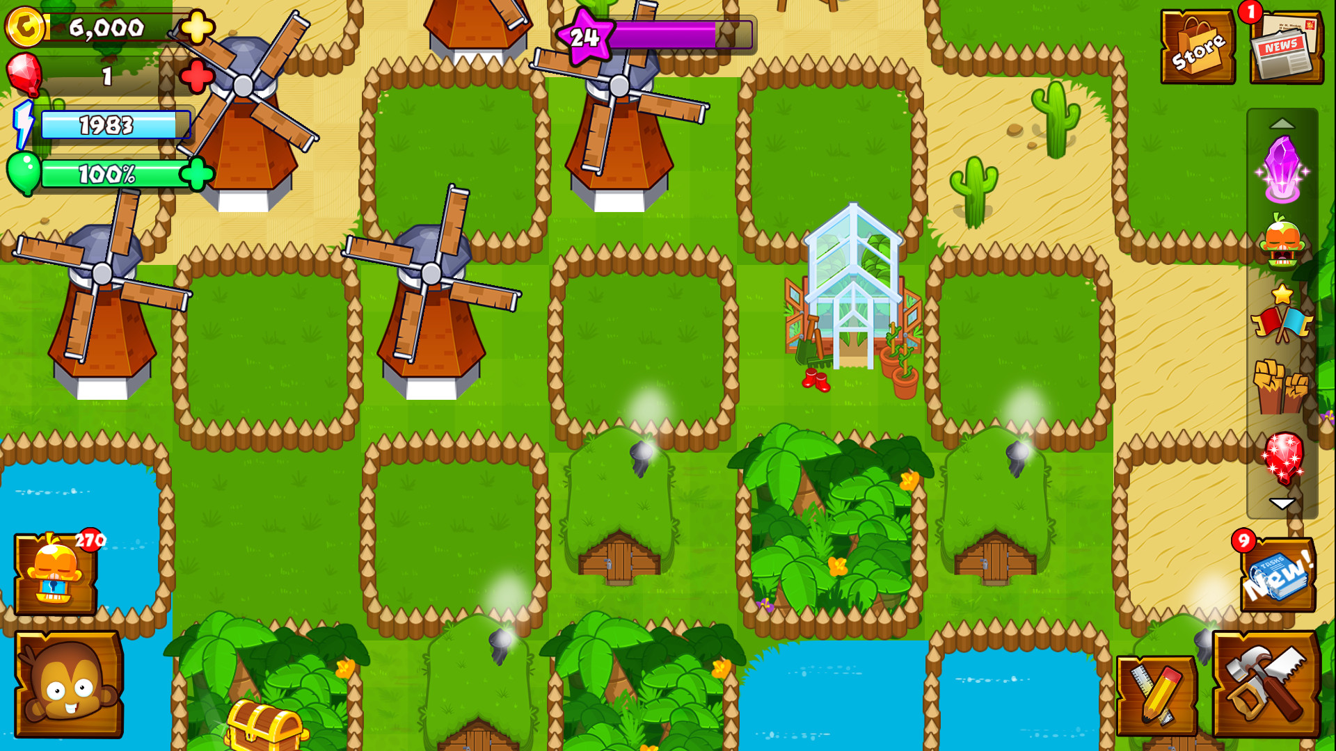 Bloons Monkey City - Log City Walls on Steam