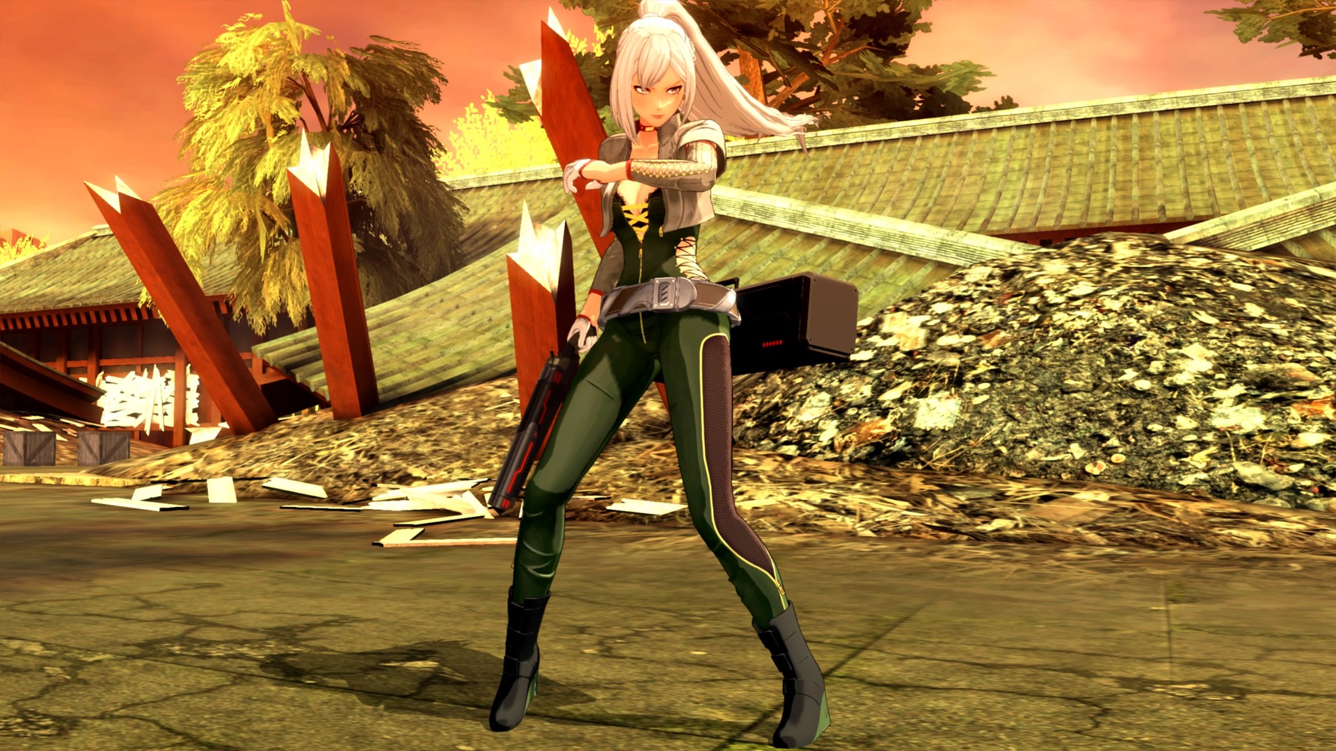 OneeChanbara ORIGIN - Exclusive Lei Costume: Lei's Biker Suit GeoKhaki ...