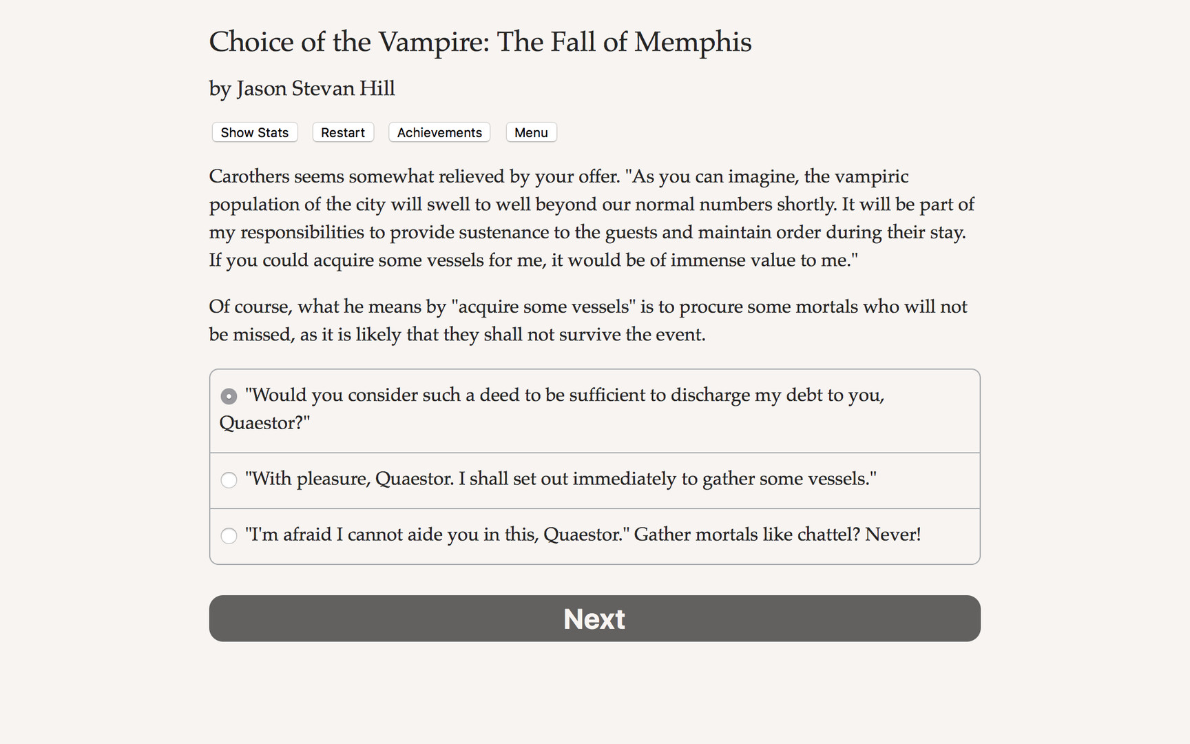 Choice of the Vampire: The Fall of Memphis on Steam