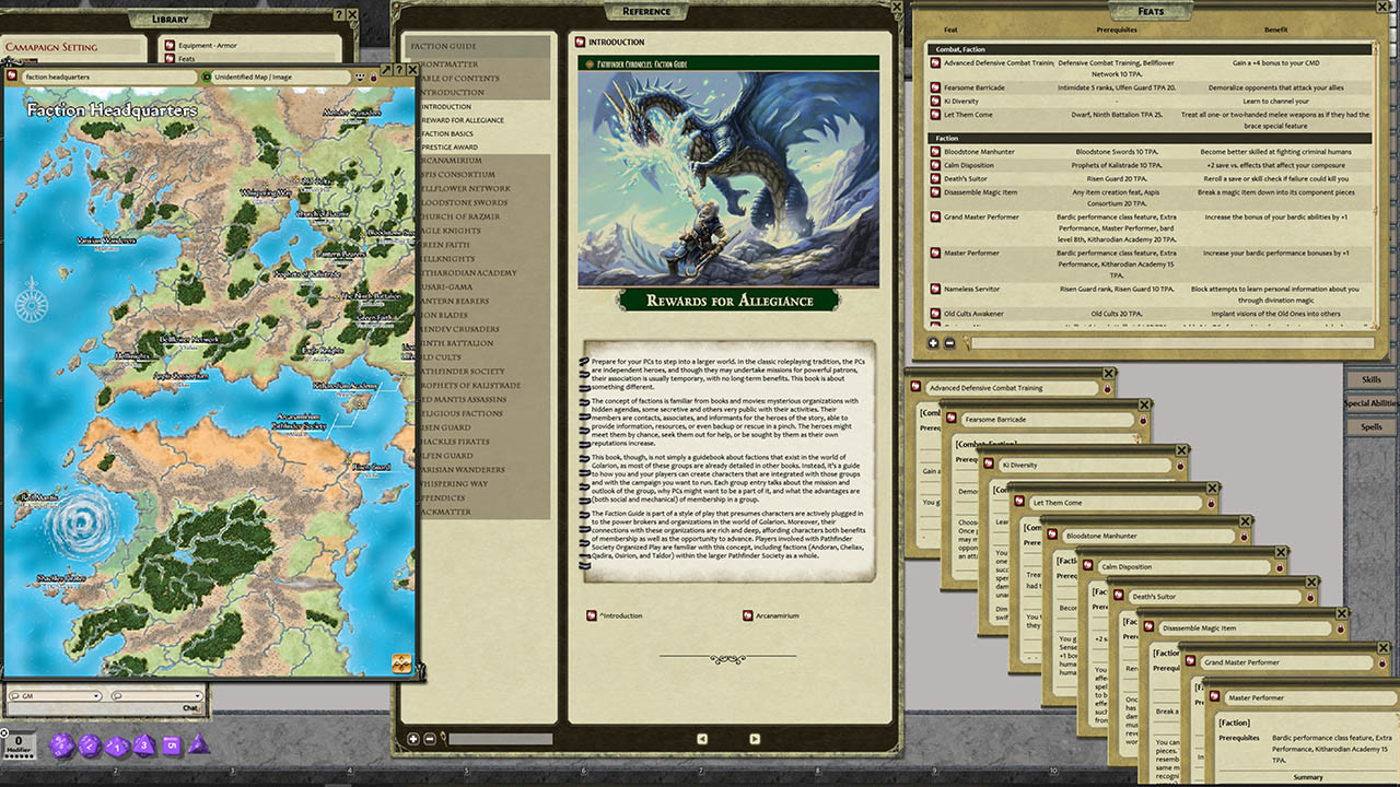 Fantasy Grounds - Pathfinder RPG - Chronicles: Faction Guide di Steam