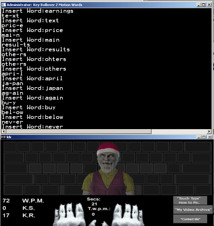 Touch Typing Home Row Speed Grinder - iReact Gnomey Christmas Onscreen ...