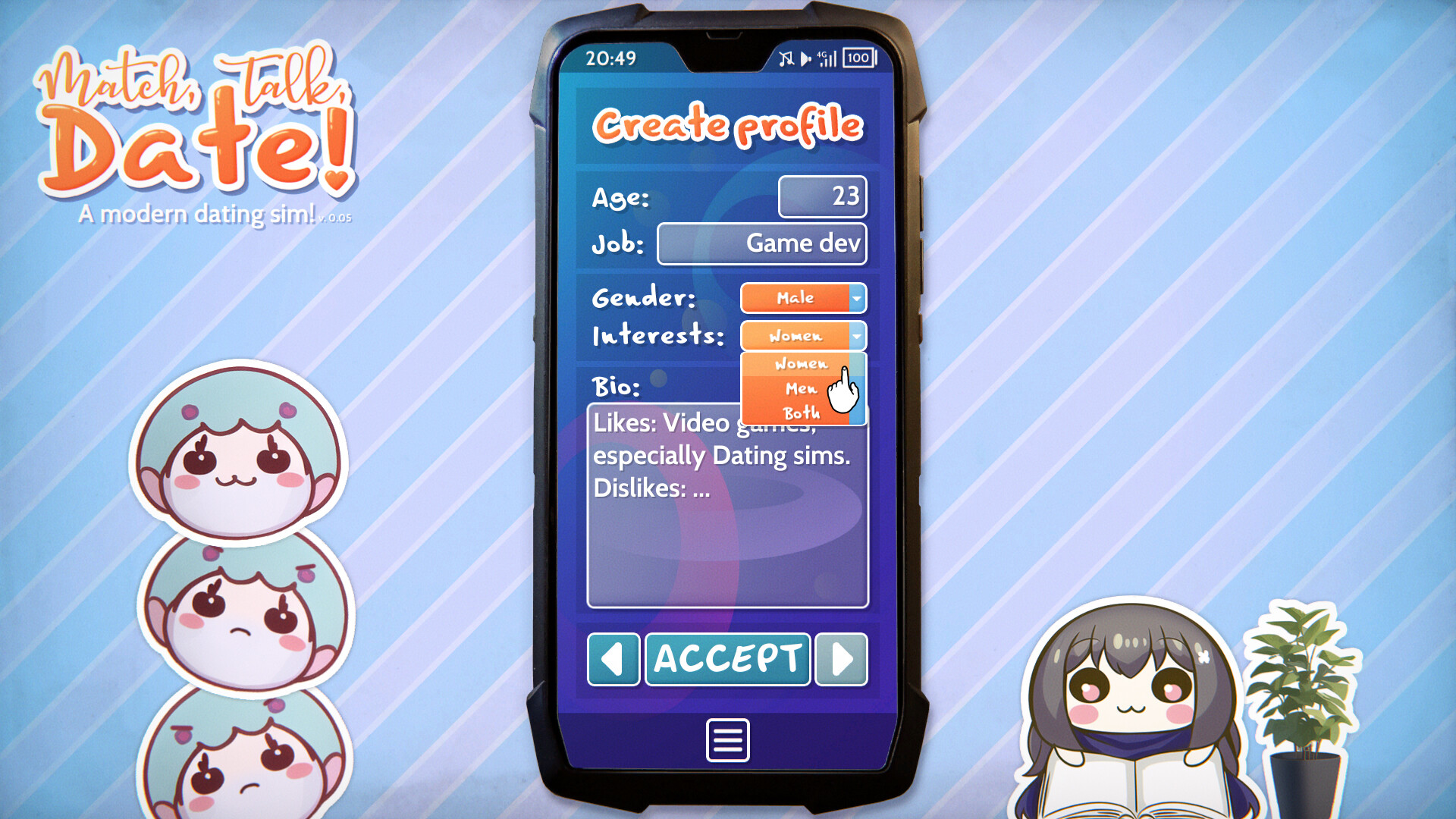 Match, Talk, Date! - A modern dating sim! on Steam