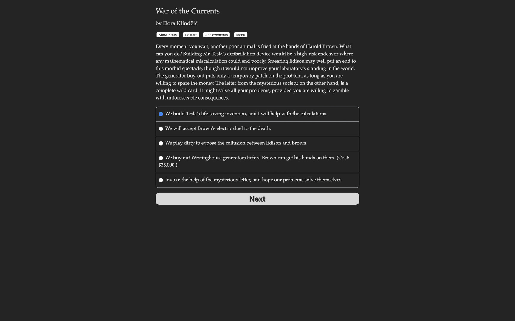 Nikola Tesla: War of the Currents on Steam