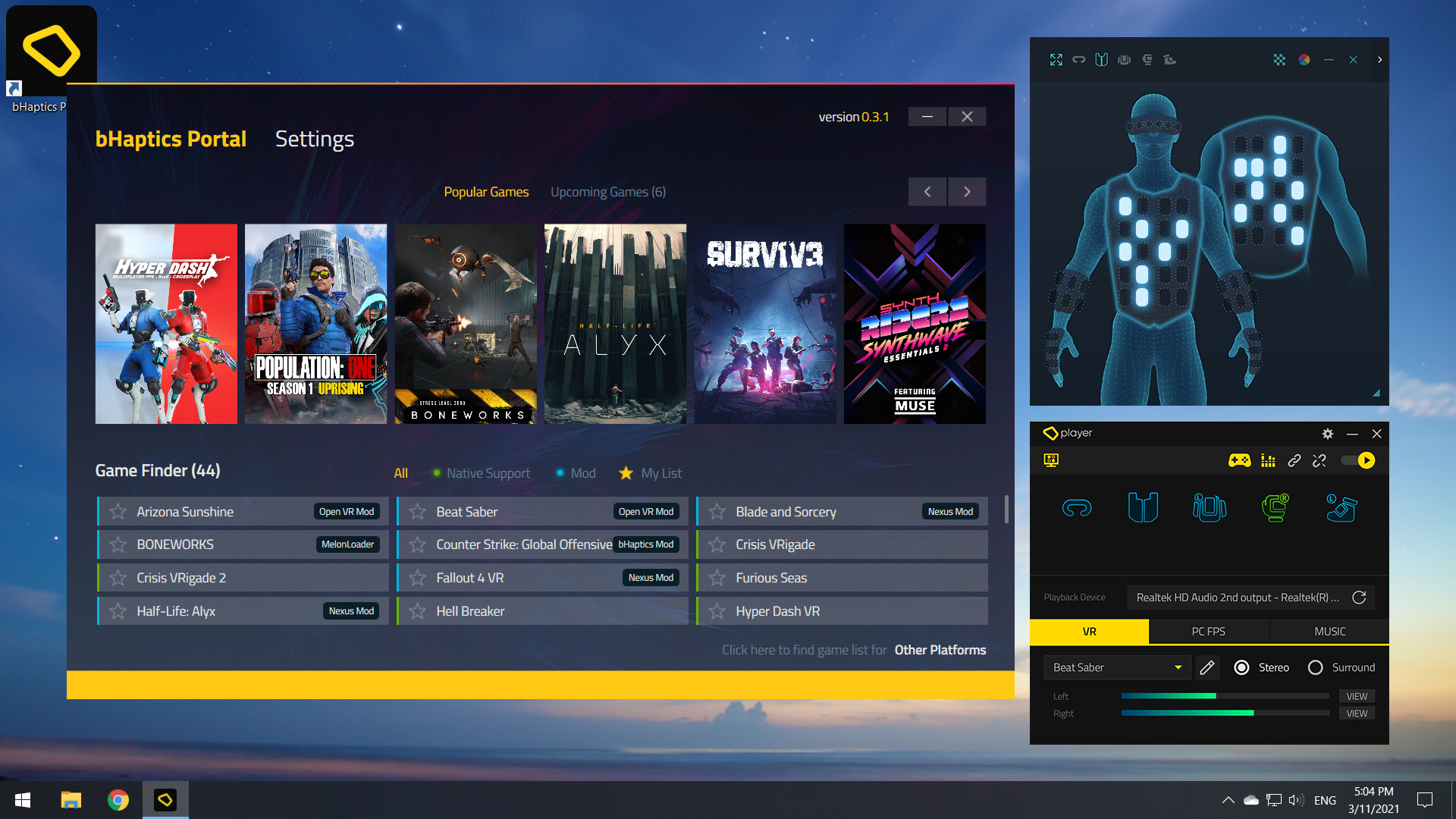 bHapticsPlayer on Steam