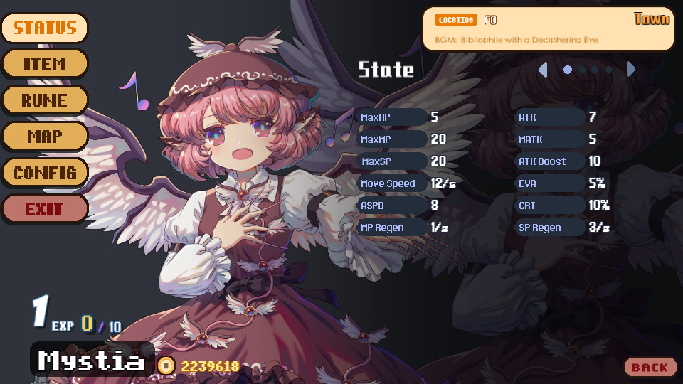 Touhou Blooming Chaos 2 - Chara Pack Special:Mystia Lorelei on Steam