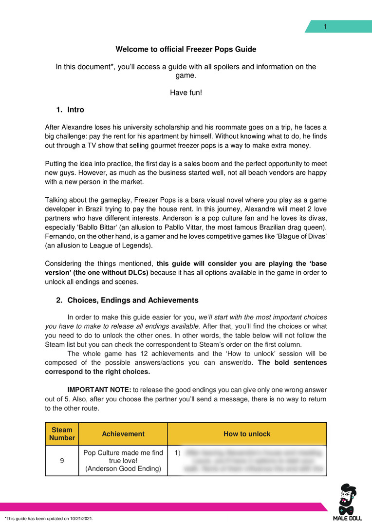 Freezer Pops - Guide on Steam