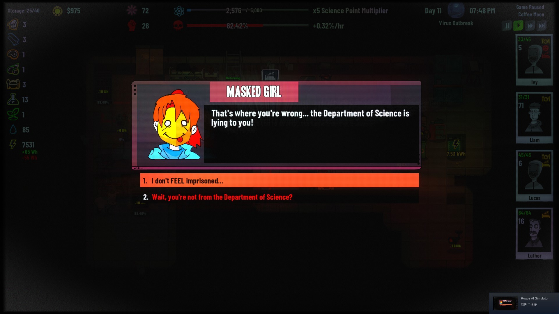 Rogue AI Simulator on Steam