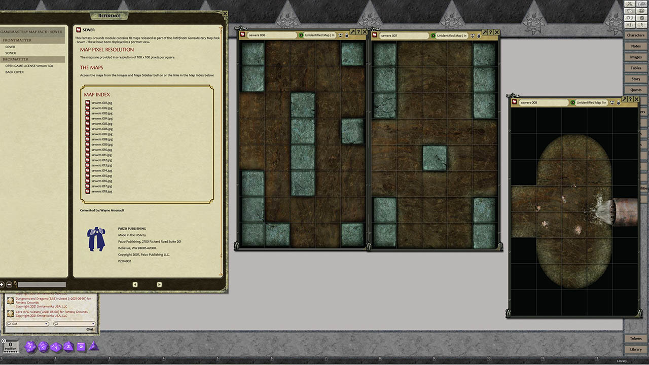Fantasy Grounds - Pathfinder RPG - GameMastery Map Pack: Sewers on Steam