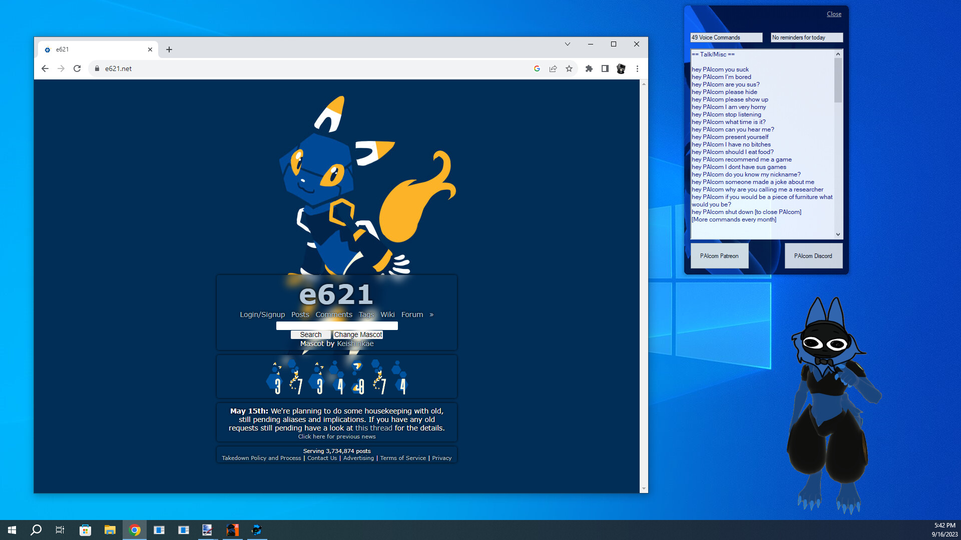 PAIcom (furry computer assistant) on Steam