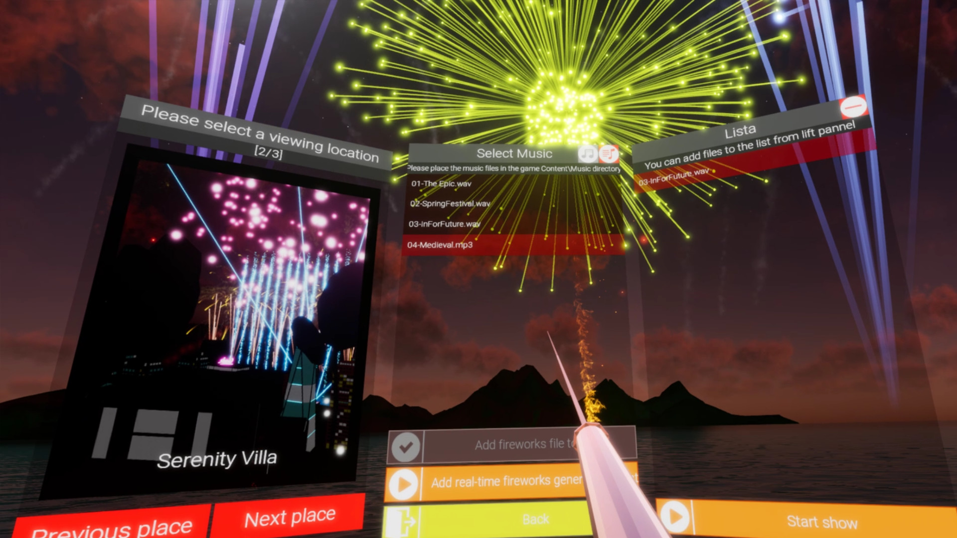 Music & Fireworks Show · Fireworks Show VR (App 1901580) · Steam Charts ...