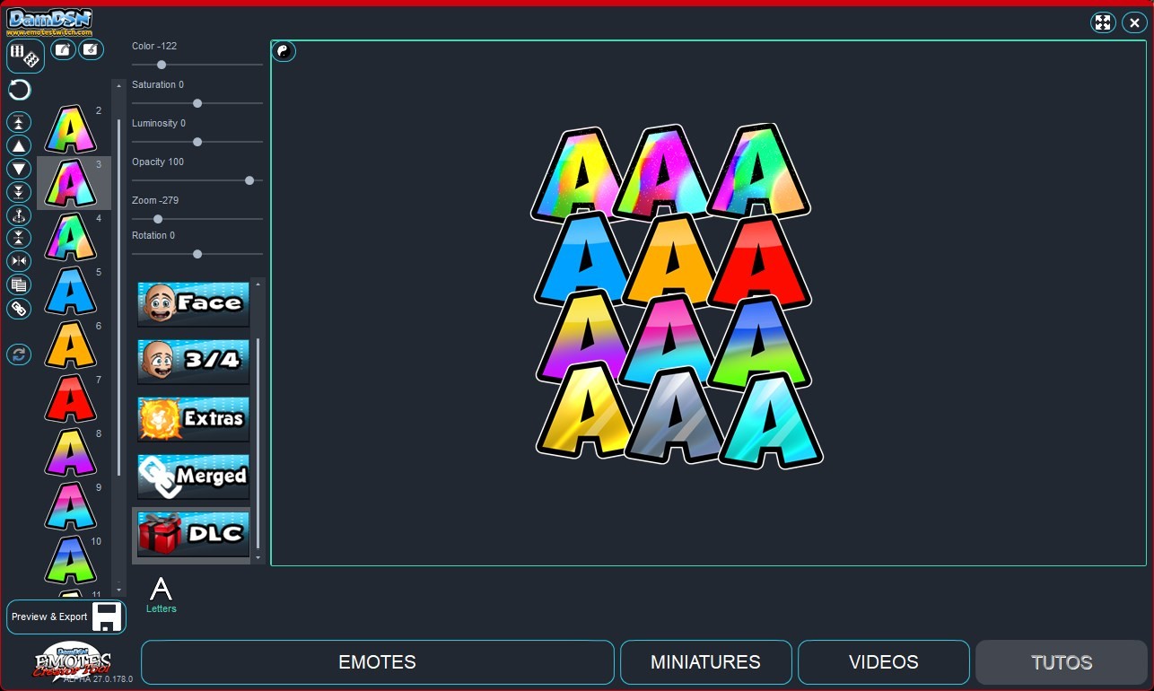 Emotes creator tool - Letters on Steam