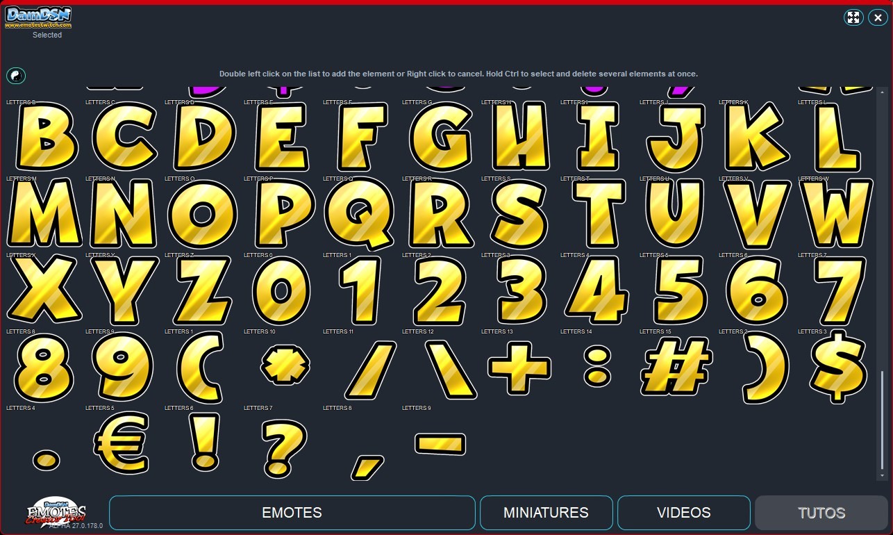 Emotes creator tool - Letters on Steam