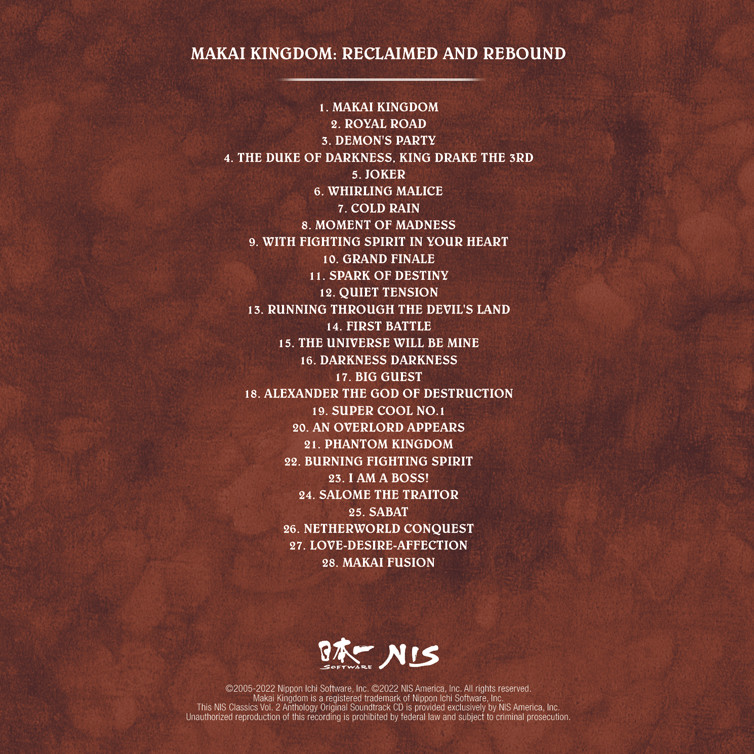 Makai Kingdom: Reclaimed and Rebound - Digital Soundtrack on Steam