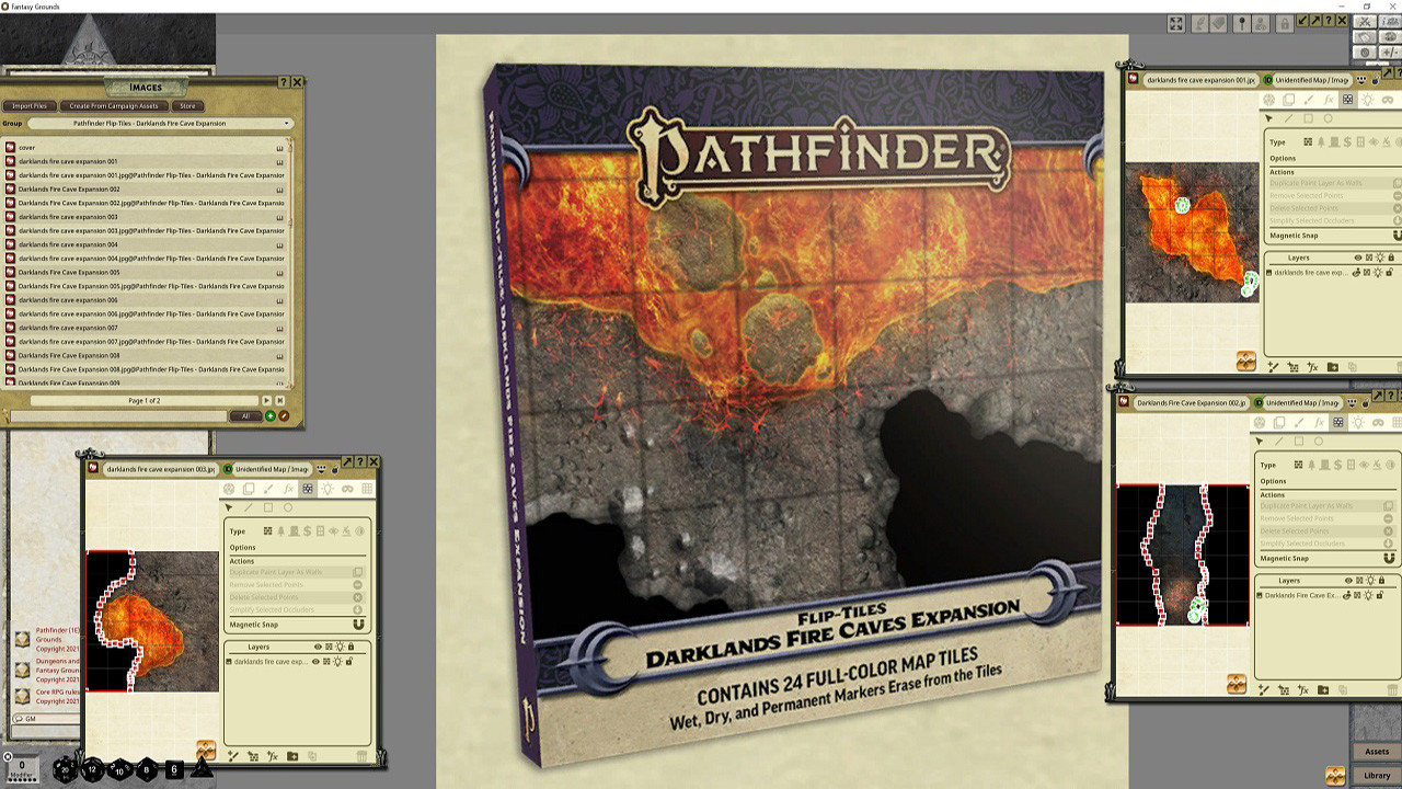 Fantasy Grounds - Pathfinder RPG - Flip-Tiles - Darklands Fire Caves Expansion on Steam