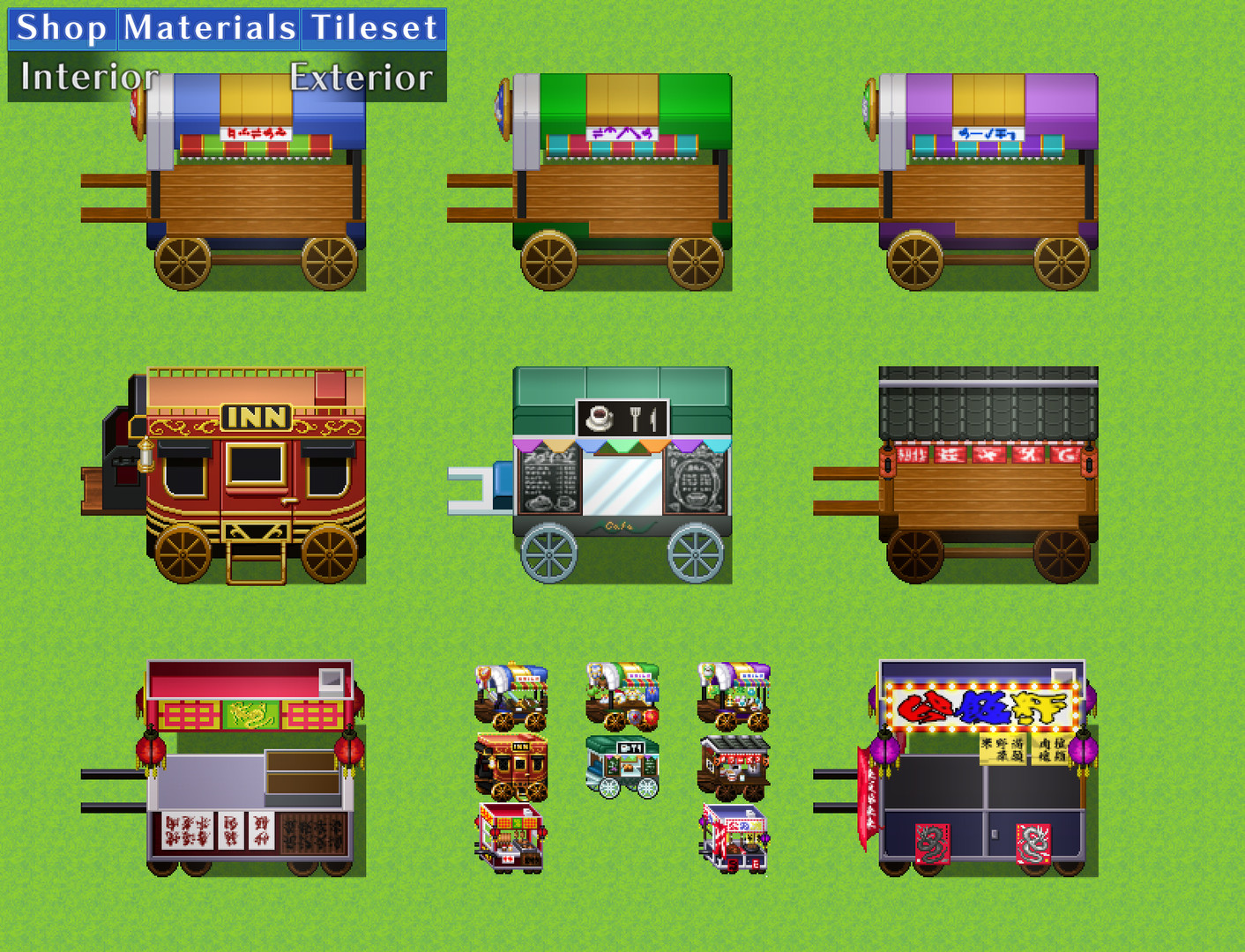 RPG Maker MZ - Shop Materials Tileset - Interior / Exterior on Steam