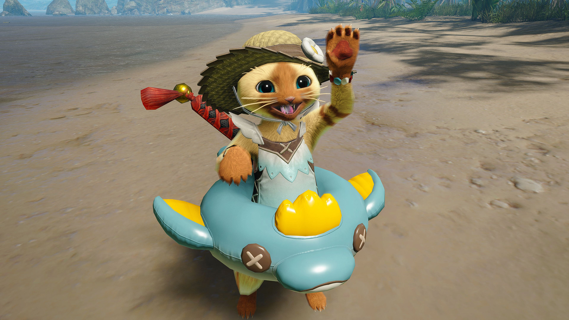 Monster Hunter Rise - "F Summer" Palico layered armor set di Steam