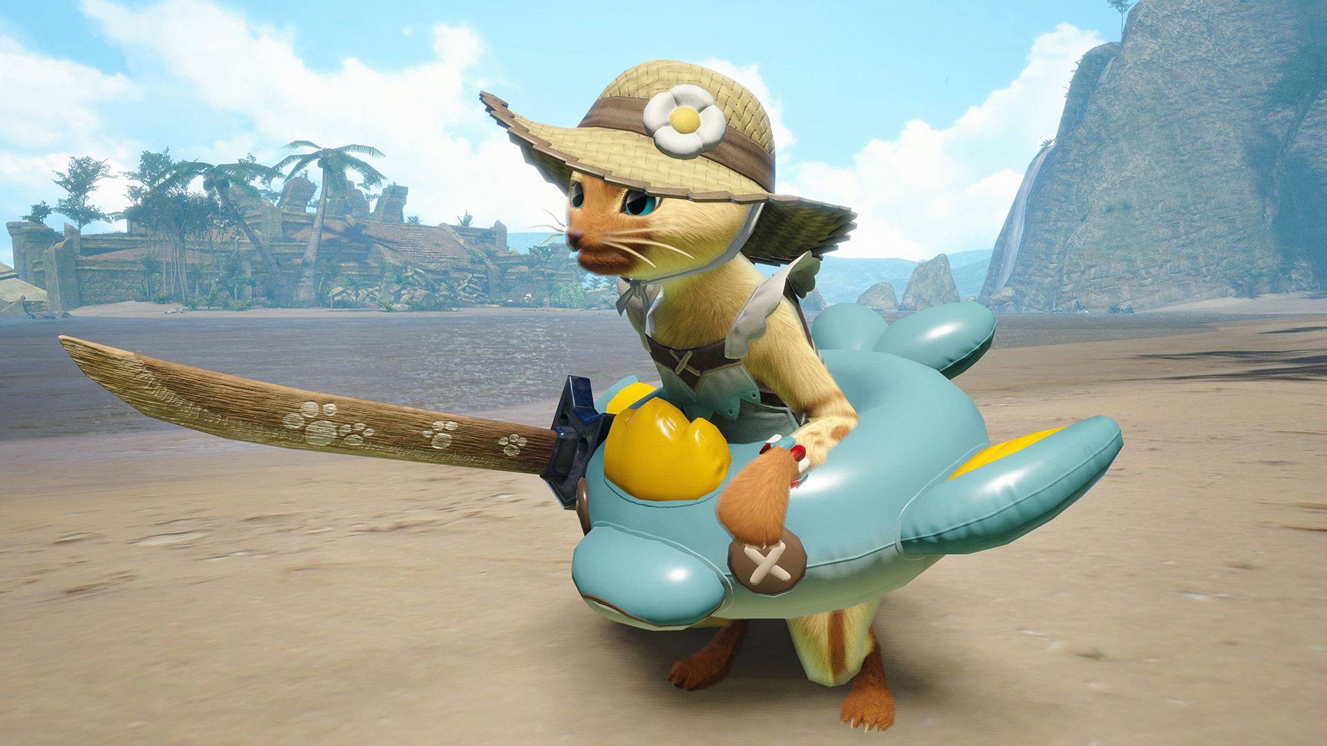 Monster Hunter Rise - "F Summer" Palico layered armor set di Steam