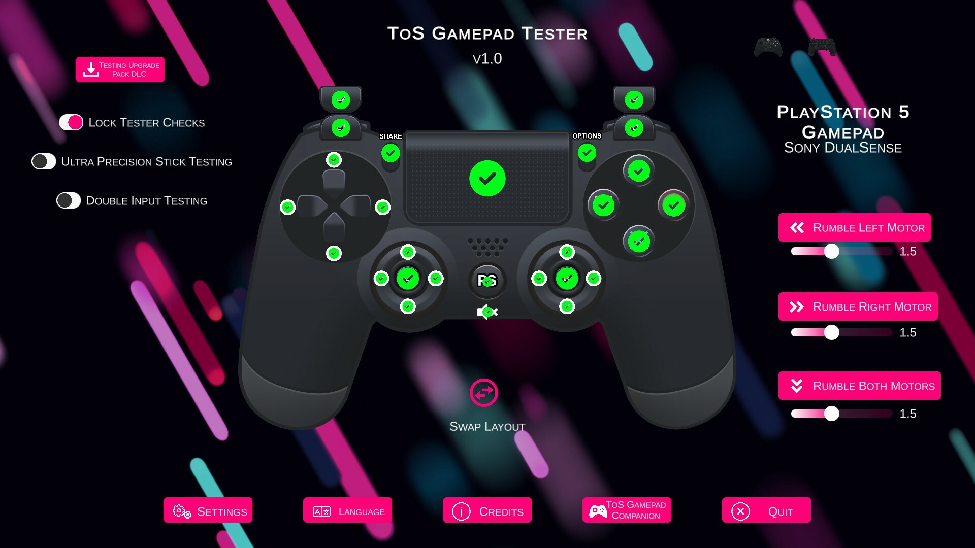 ToS Gamepad Tester on Steam