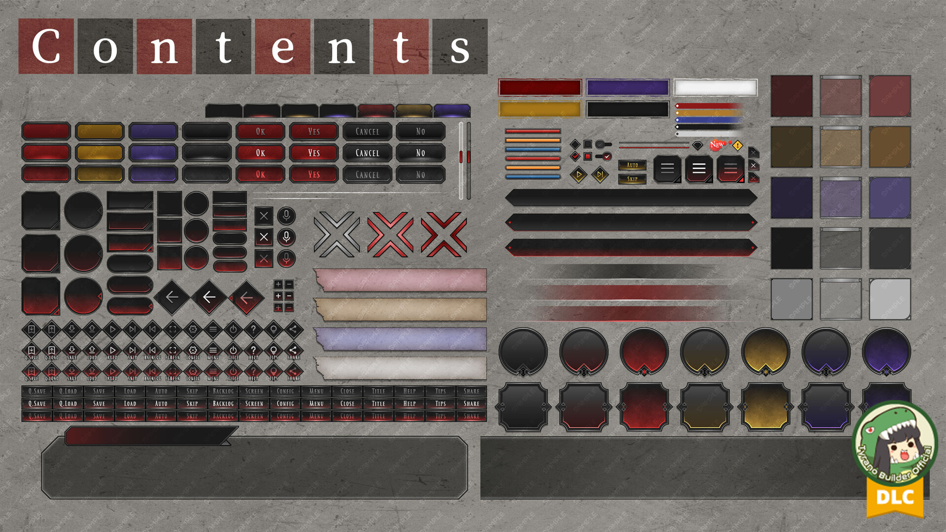 Tyrano Builder - Visual Novel GUI Pack #2 Color-Red [kopanda UI] on Steam