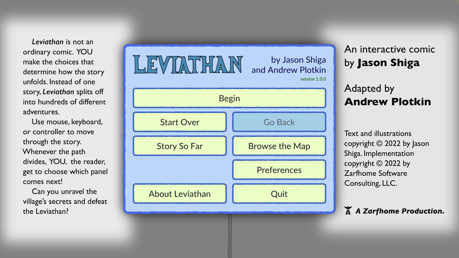 Leviathan: An Interactive Comic Book on Steam