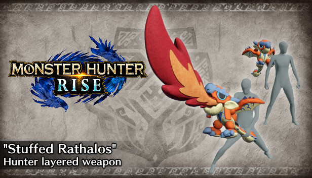 Monster Hunter Rise - "Stuffed Rathalos" Hunter layered weapon (Great ...