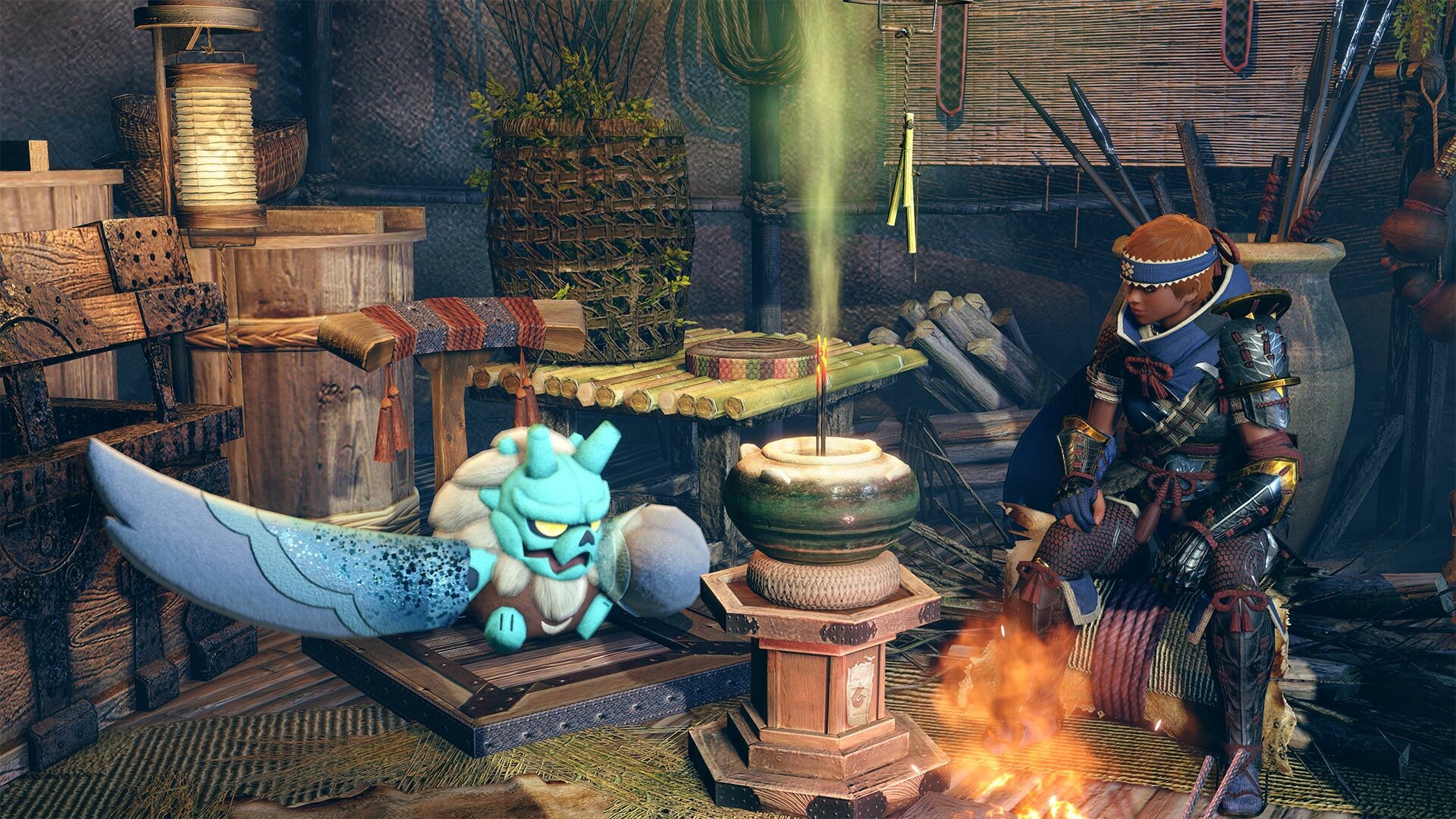 Monster Hunter Rise - "Stuffed Goss Harag" Hunter layered weapon (Dual ...