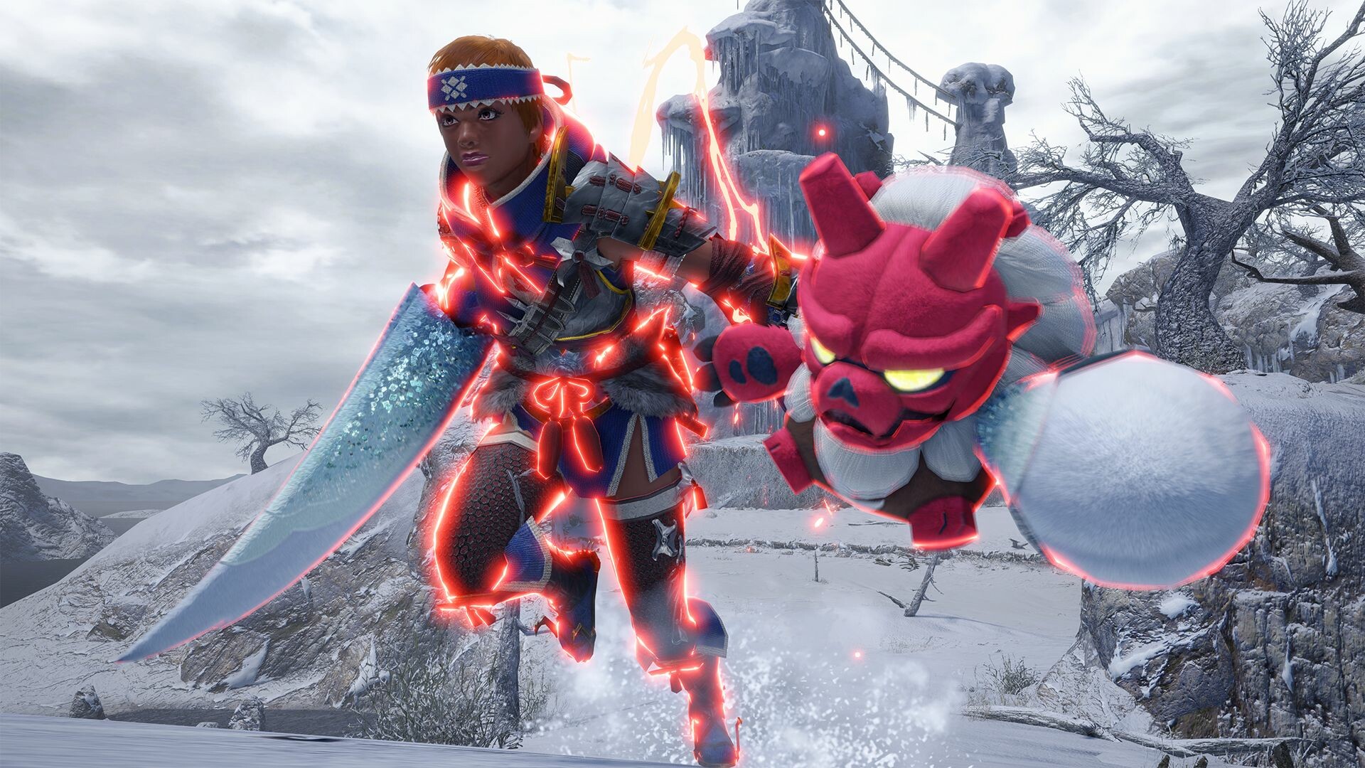 Monster Hunter Rise - "Stuffed Goss Harag" Hunter layered weapon (Dual ...