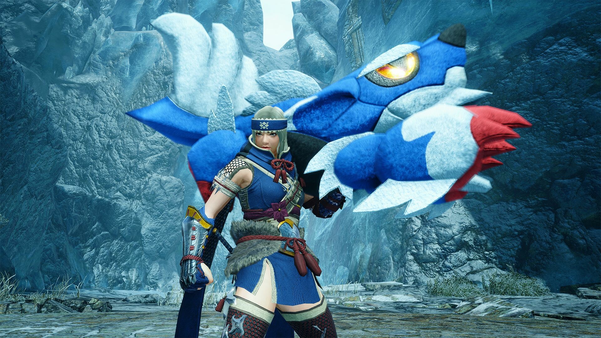 Monster Hunter Rise - Arma superpuesta "Lunagaron de peluche" (hacha ...