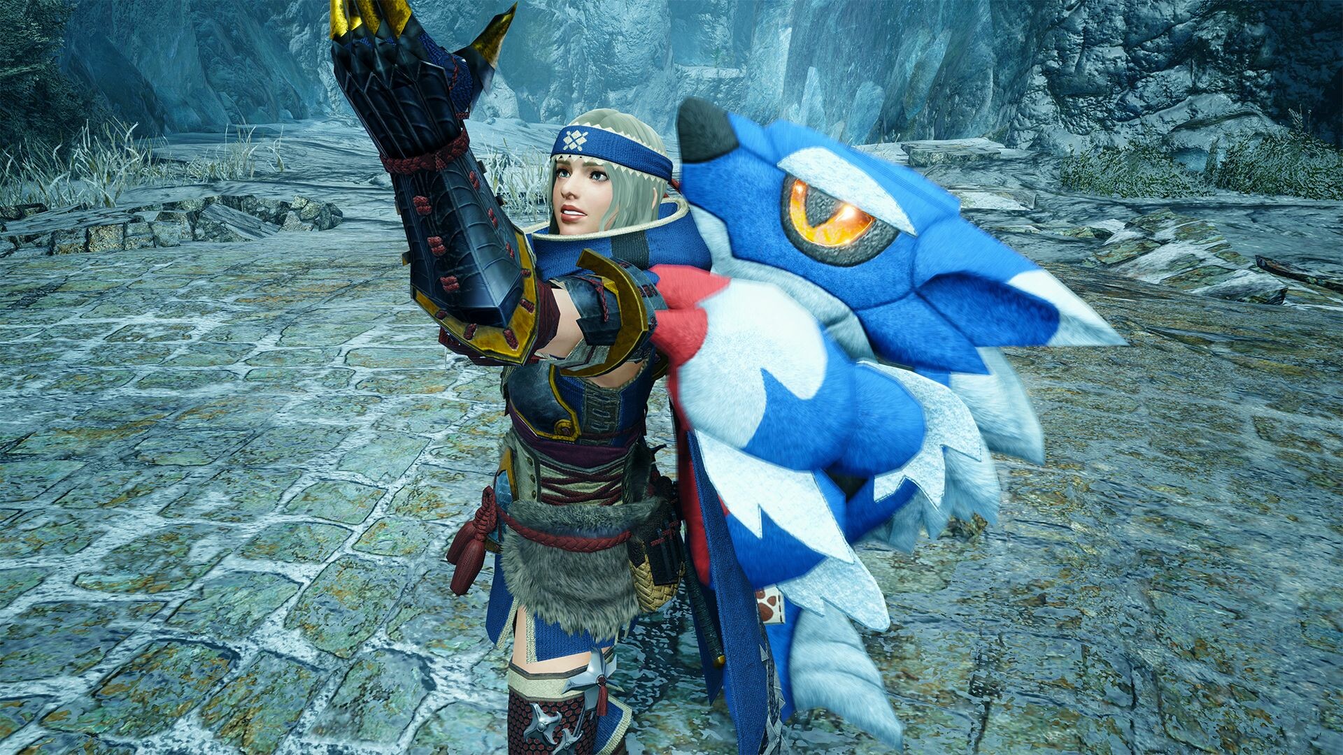 Monster Hunter Rise - "Stuffed Lunagaron" Hunter layered weapon (Switch ...