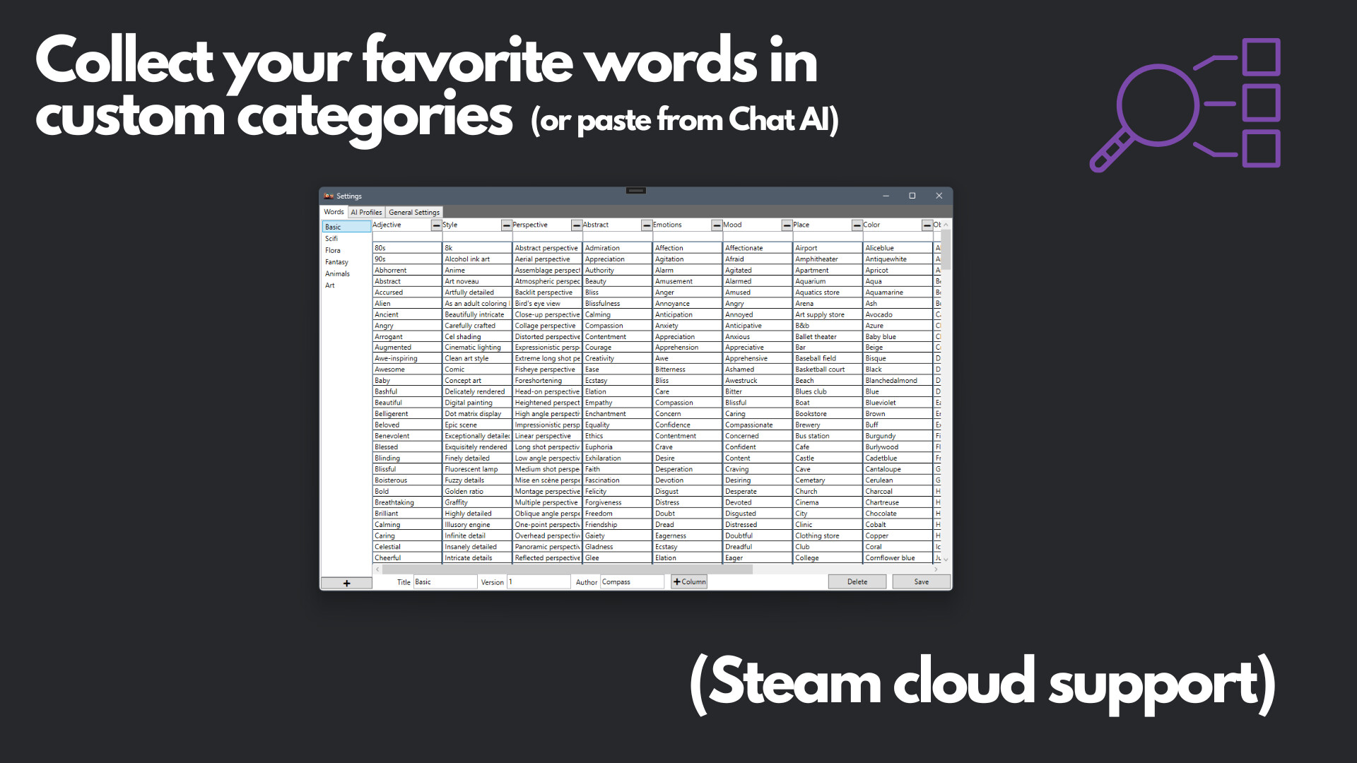 Art AI Compass: Prompt Randomizer & Manager on Steam