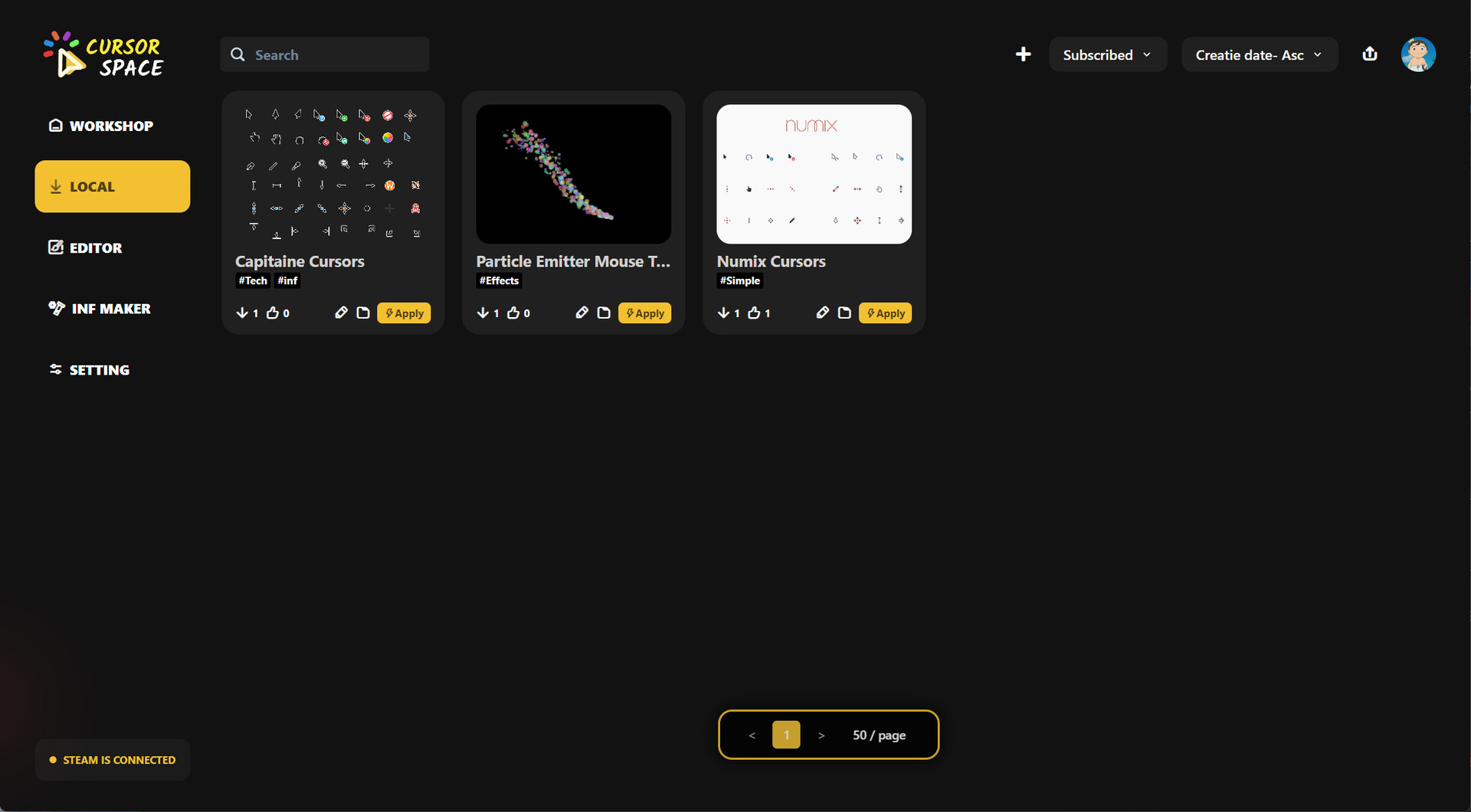 Cursor Space on Steam