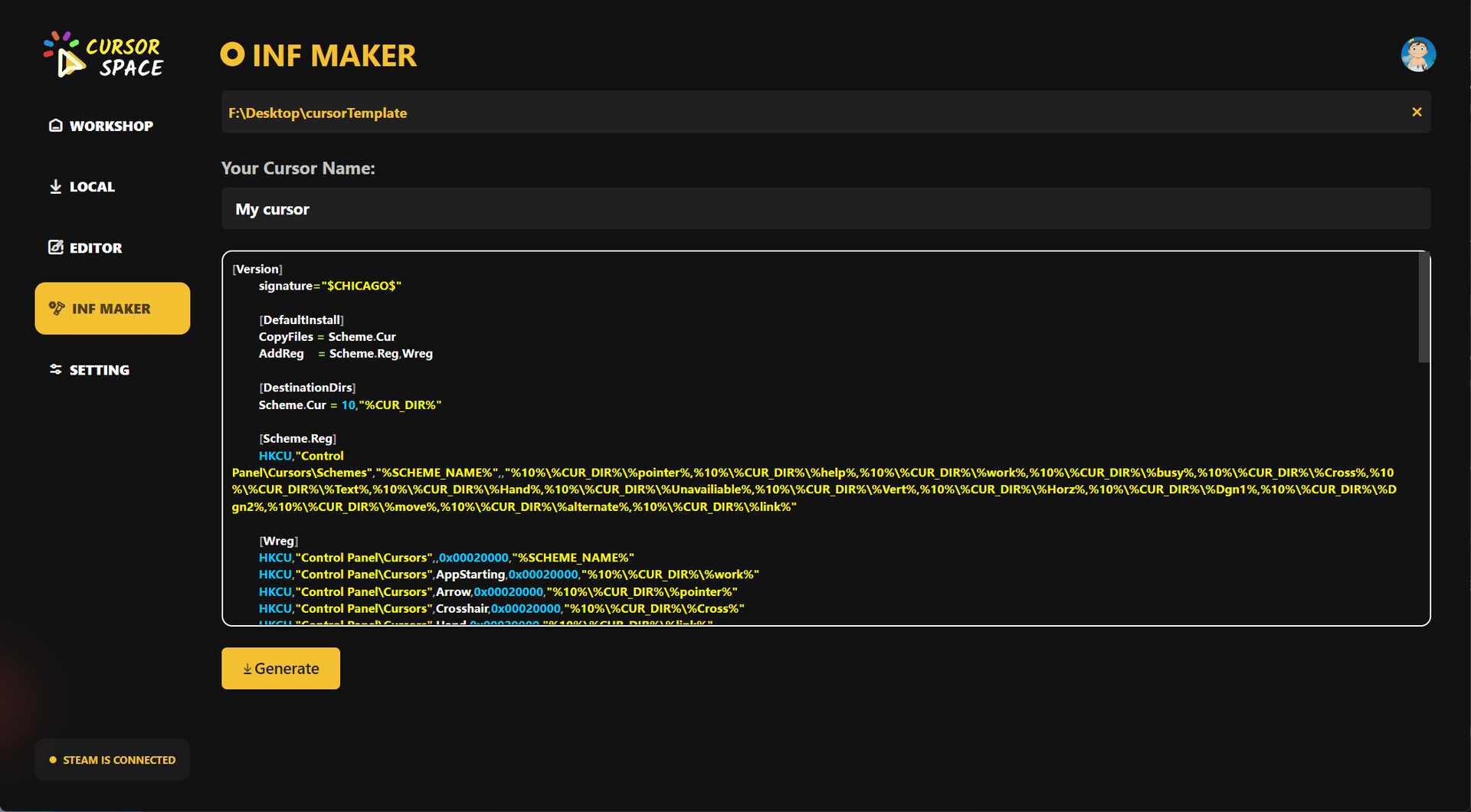 Cursor Space on Steam