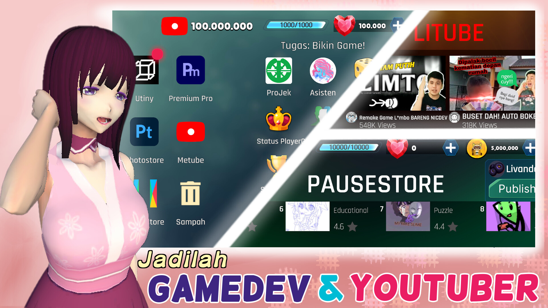 GameDev LiTuber Simulator on Steam