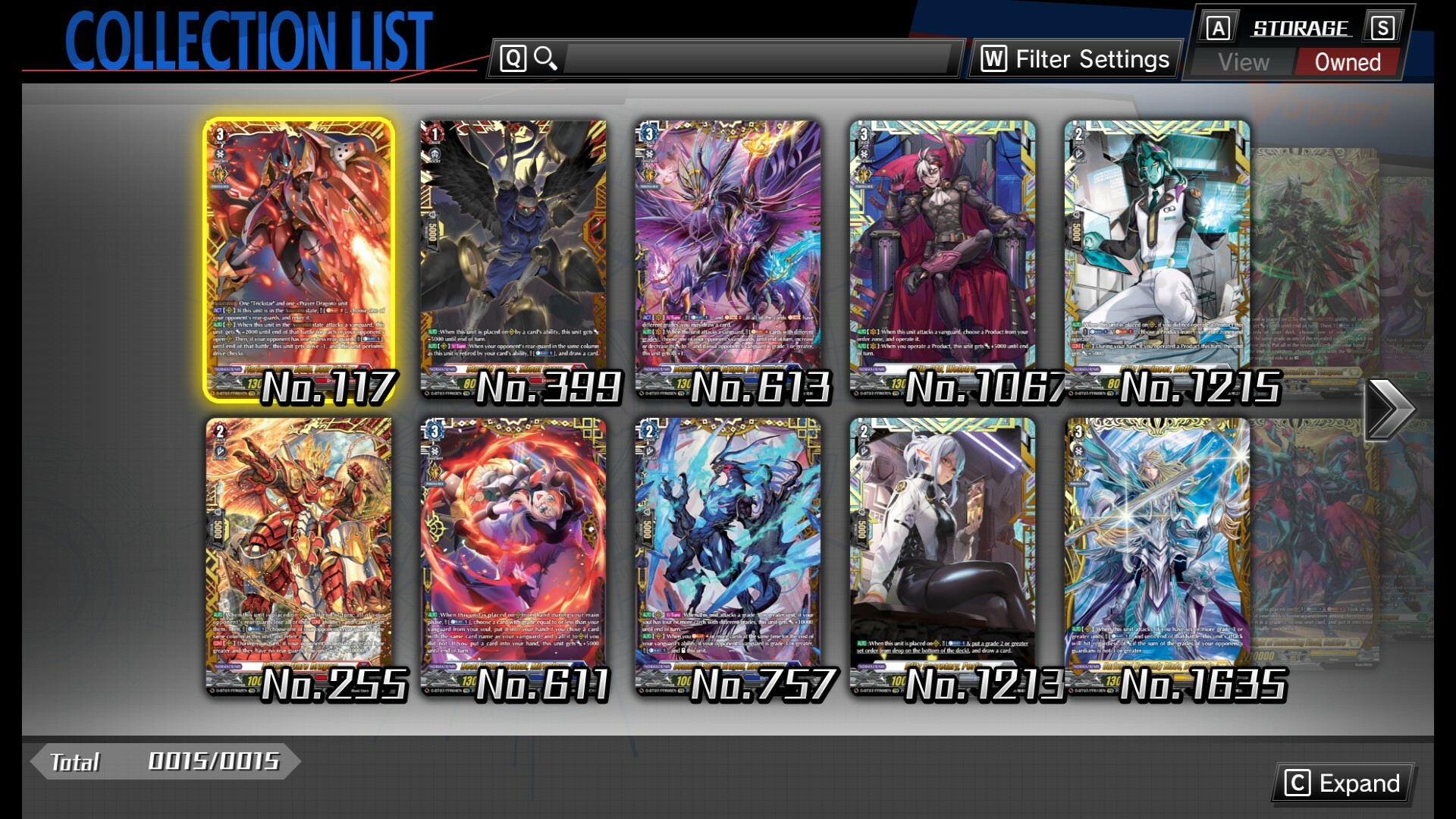 Cardfight!! Vanguard DD: Rare Card Set 12 [D-BT07]: Raging Flames Against Emerald Storm ...