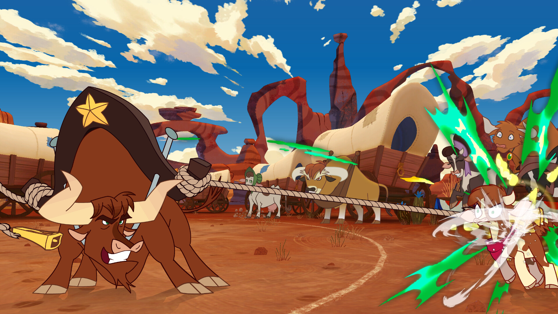 Them's Fightin' Herds - Character/Stage: Texas on Steam