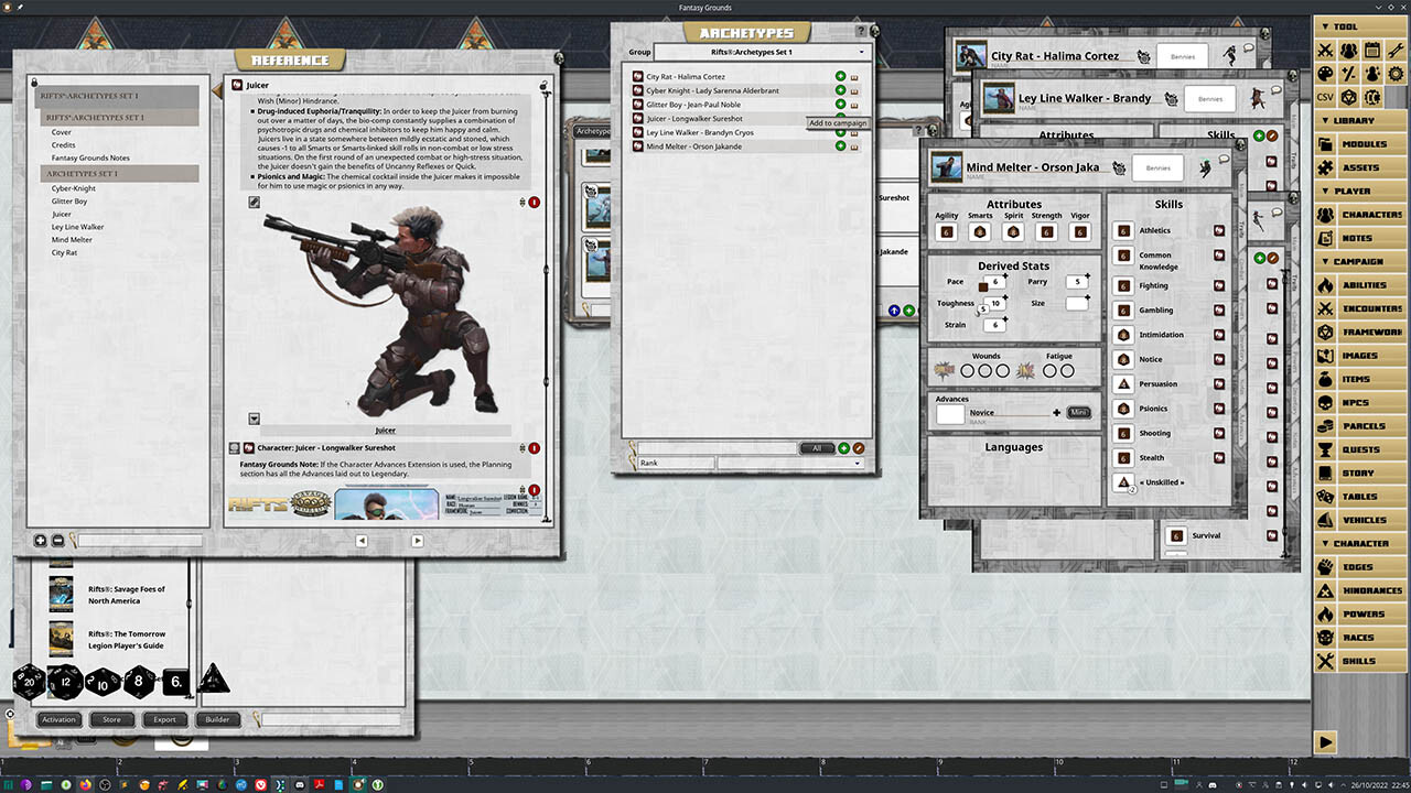 Fantasy Grounds - Savage Rifts(R): The Tomorrow Legion Archetypes - Set ...