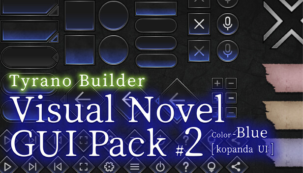 Tyrano Builder - Visual Novel GUI Pack #2 Color-Blue [kopanda UI] on Steam