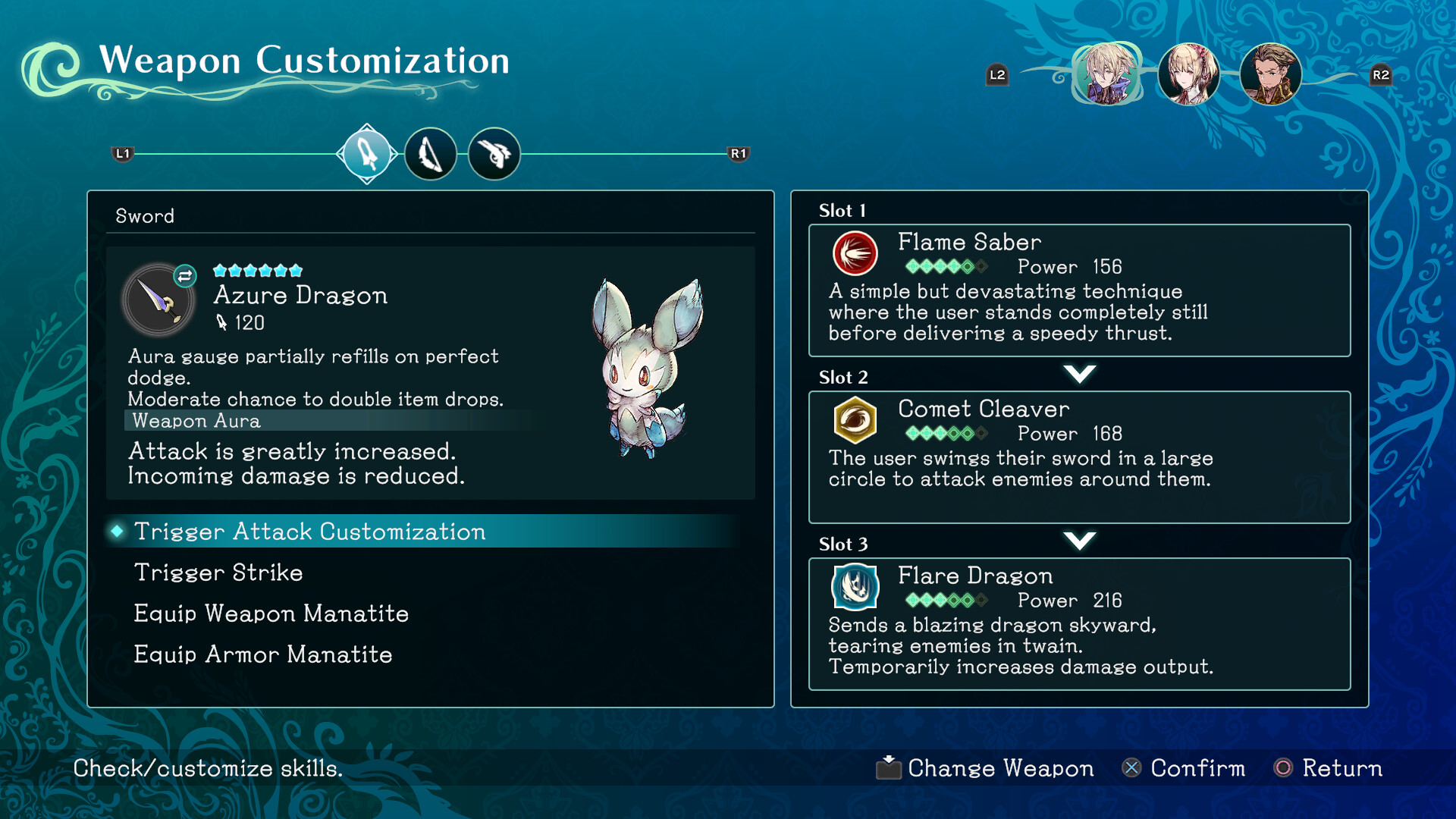 Trinity Trigger - Azure Dragon Sword (Cyan) on Steam