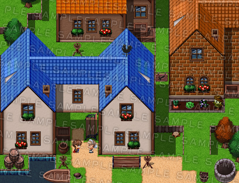 RPG Maker MZ - Krachware Fantasy Town Exterior Tileset on Steam