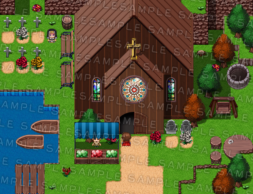 RPG Maker MZ - Krachware Fantasy Town Exterior Tileset on Steam