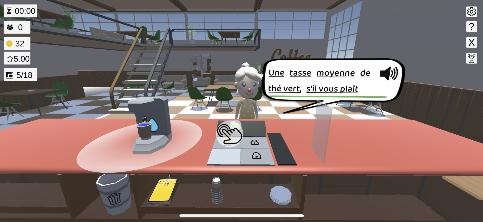 Lost Abroad Café: A Language Learning Management Sim on Steam